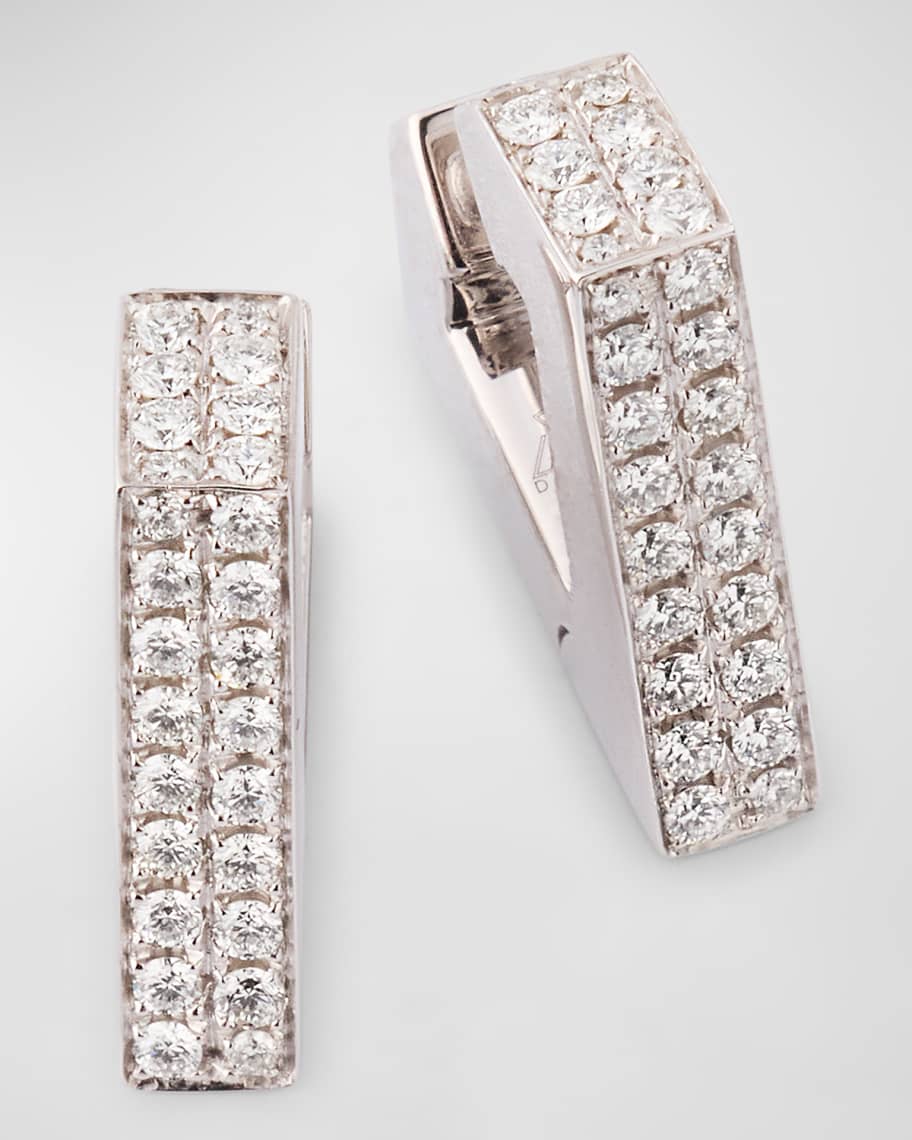 Dries Criel 18k White Gold Medium Diamond Brute Diamanti Earrings | Neiman Marcus