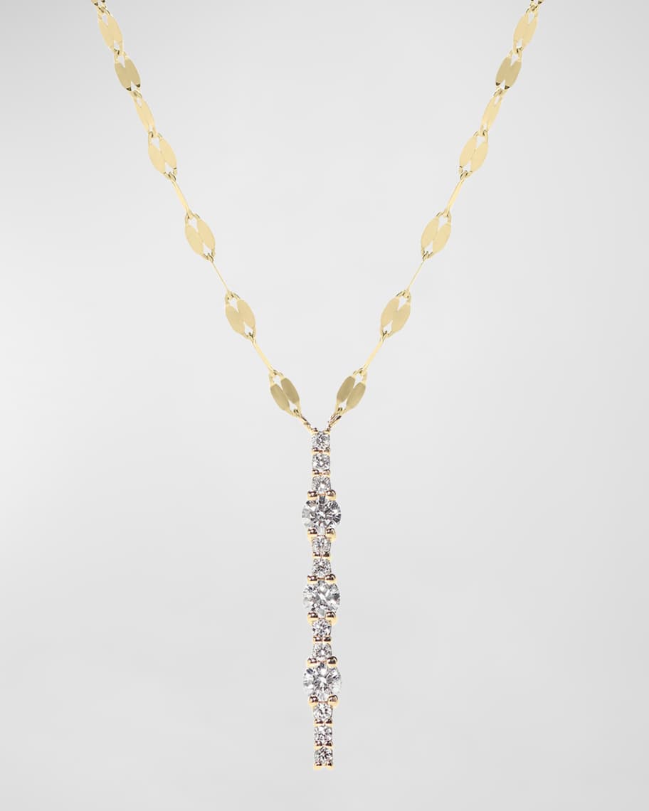 LANA Flawless 14K Gold Linear Diamond Pendant Necklace | Neiman Marcus
