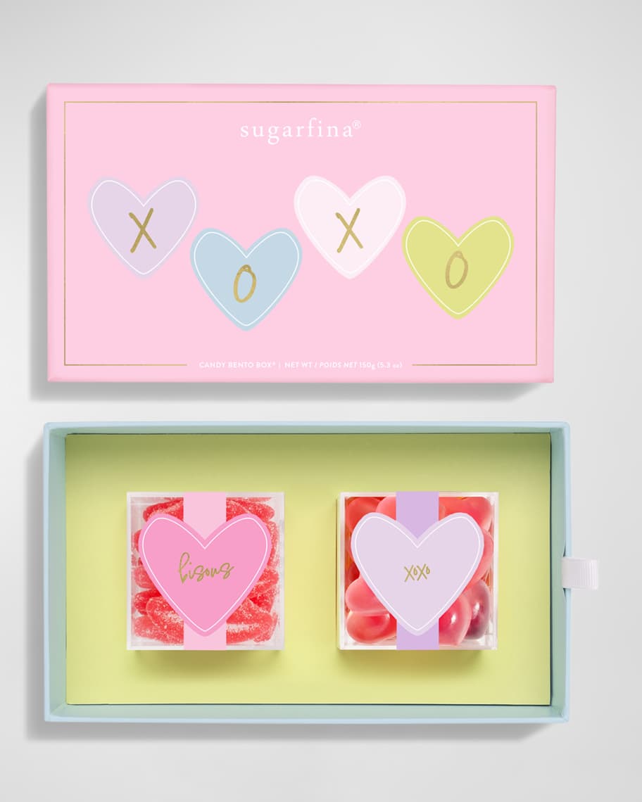 Sugarfina Valentine's Day XOXO 2-Piece Candy Bento Box | Neiman Marcus