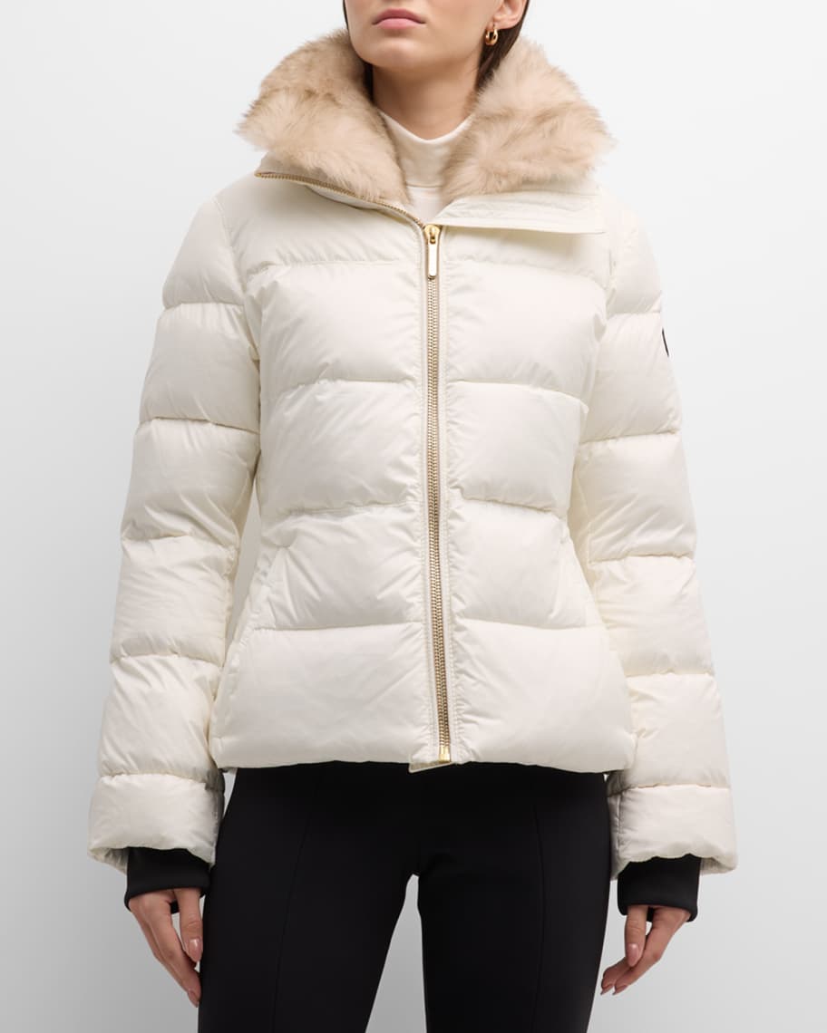 Gorski Apres-Ski Jacket with Detachable Toscana Lamb Collar | Neiman Marcus
