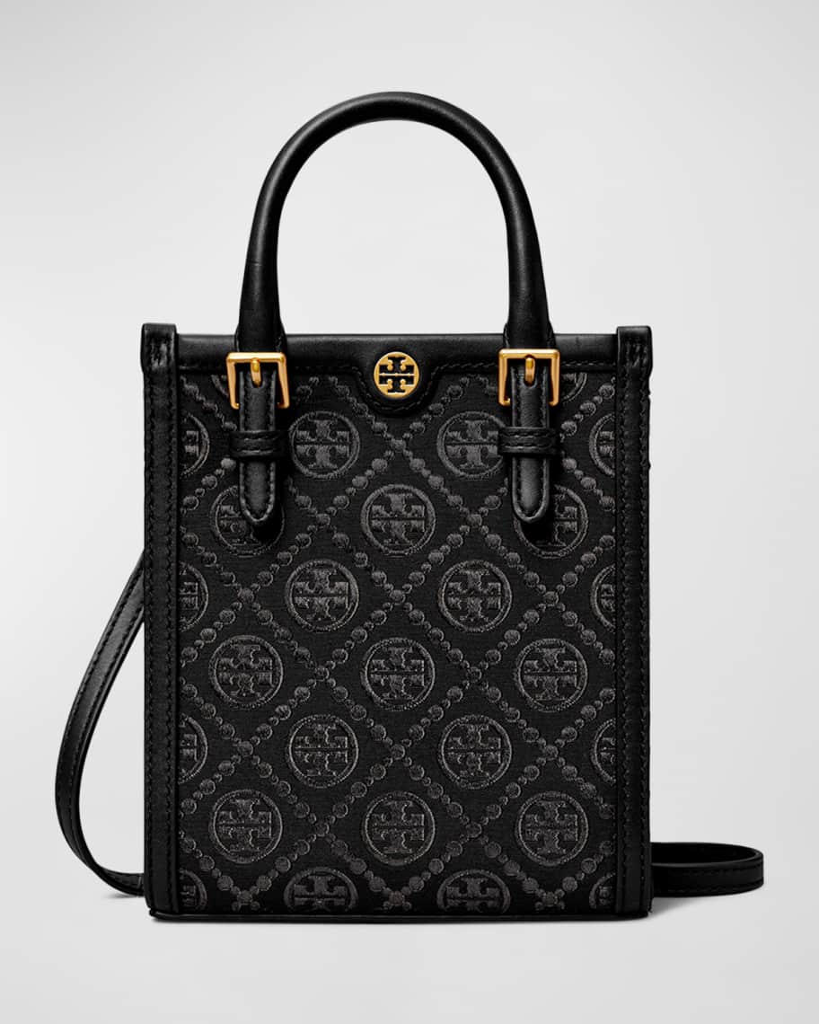 Tory Burch Mini T Monogram Canvas Tote Bag | Neiman Marcus