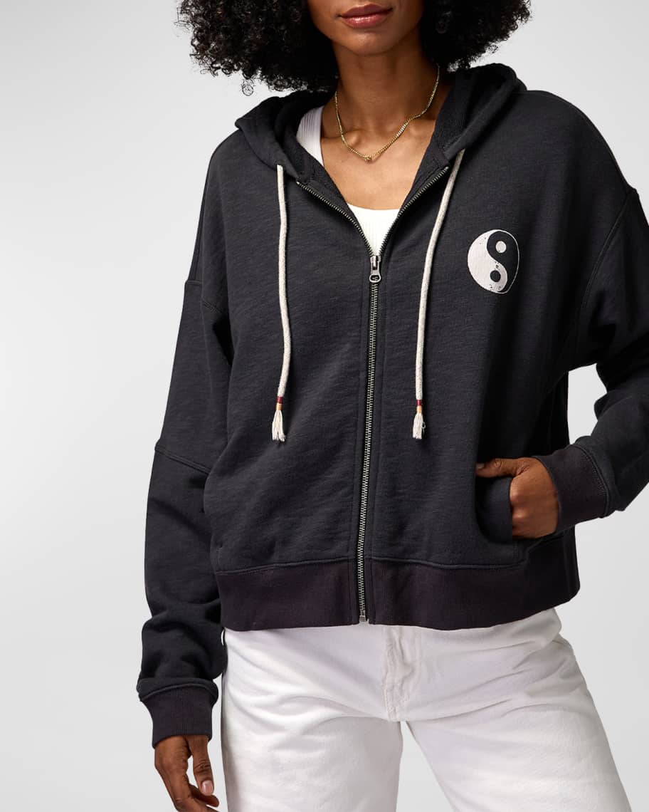 Spiritual Gangster Yin Yang Slub Terry Hana Zip-Front Jacket | Neiman ...