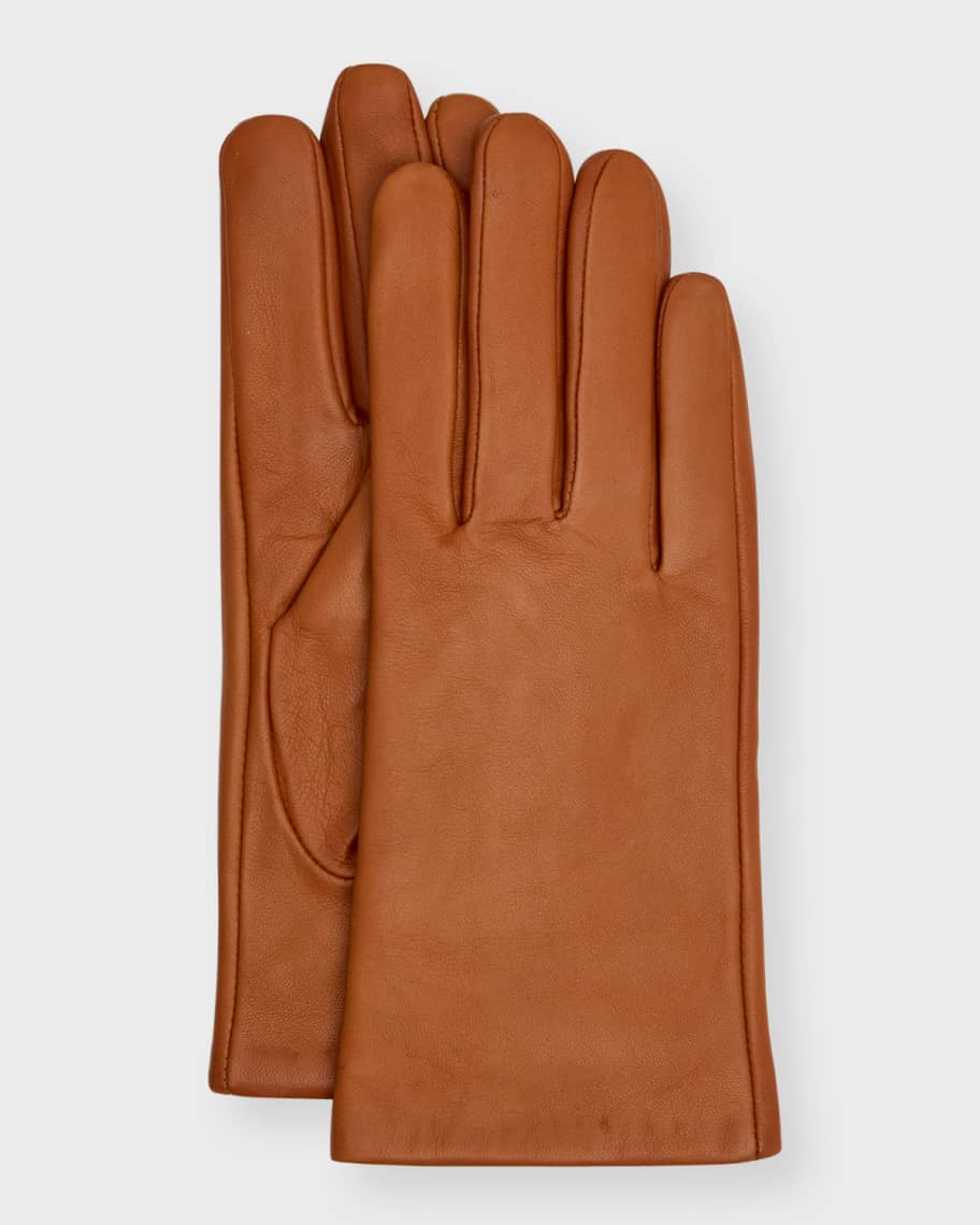 Vince Classic Nappa Leather & Cashmere Gloves | Neiman Marcus