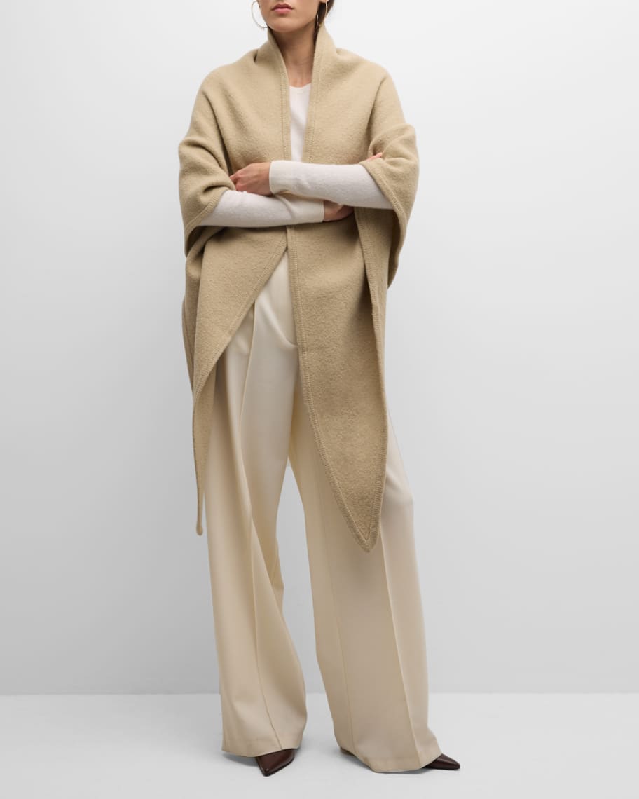 Toteme Maxi Wool Triangle Scarf | Neiman Marcus