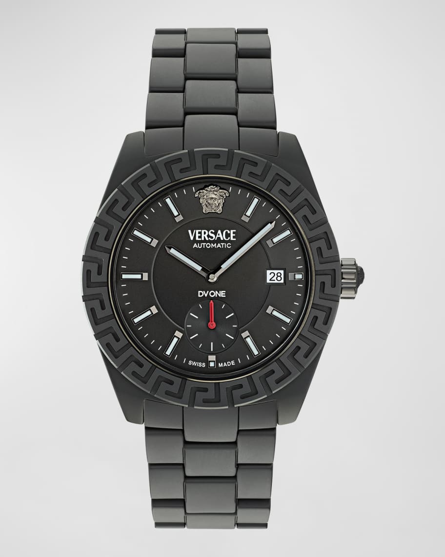 Versace Men's DV One Automatic Black Ceramic Bracelet Watch, 43mm ...