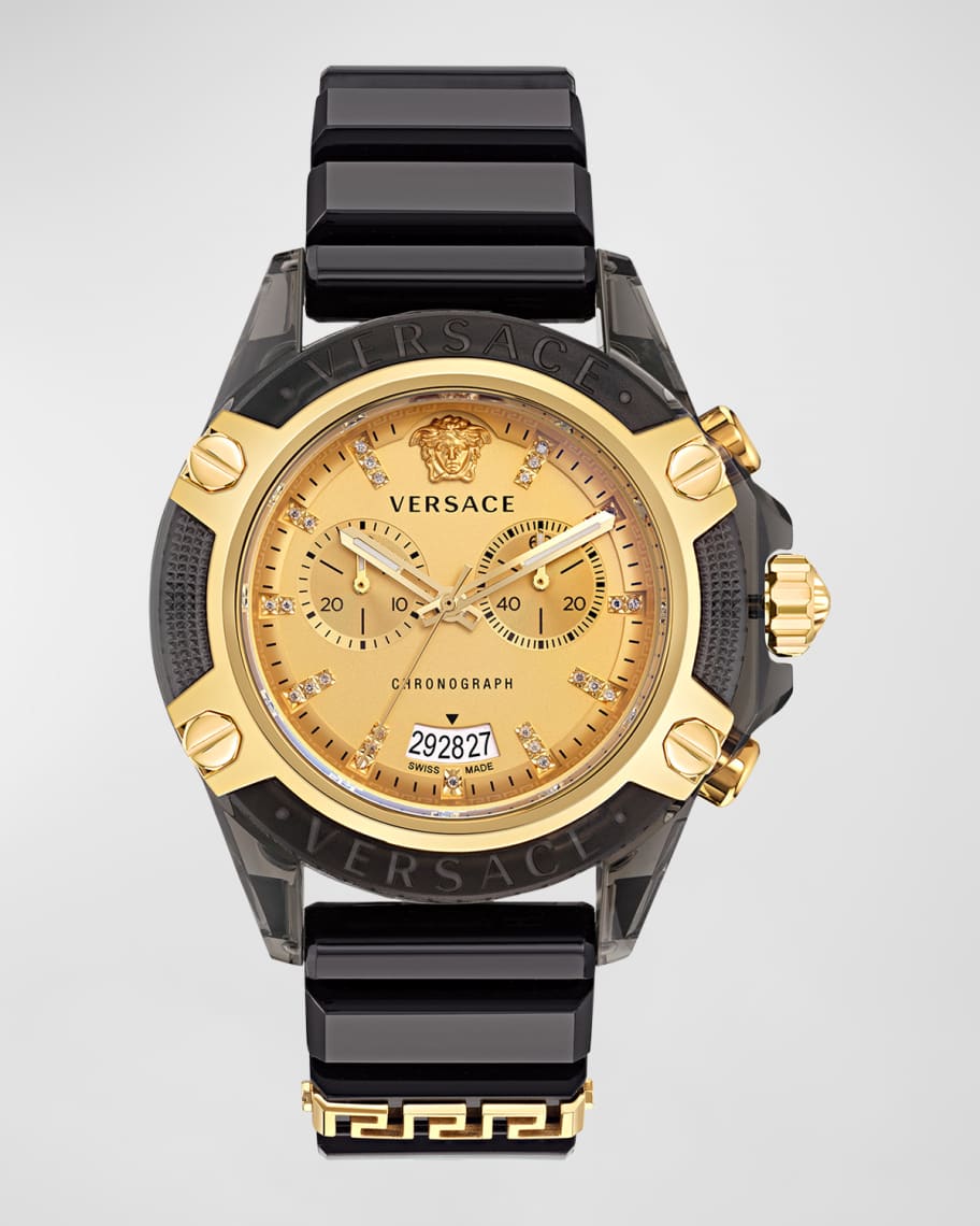 Versace Men's Icon Active Silicone Strap Watch, 44mm | Neiman Marcus