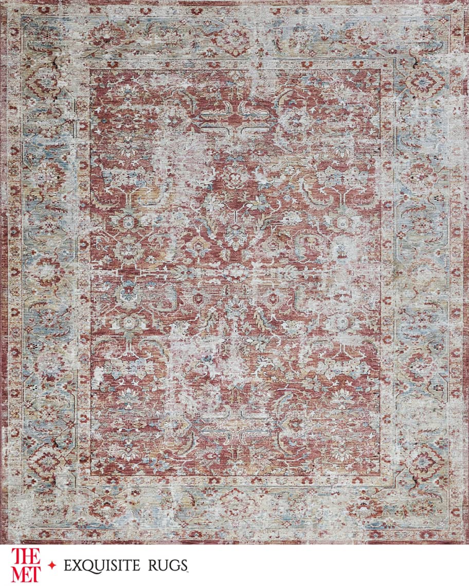 Exquisite Rugs x THE MET Antique Loom Rust & Blue Rug, 8' x 10 ...