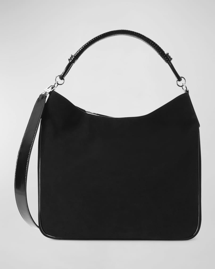 STAUD Perry Mixed Leather Hobo Bag | Neiman Marcus