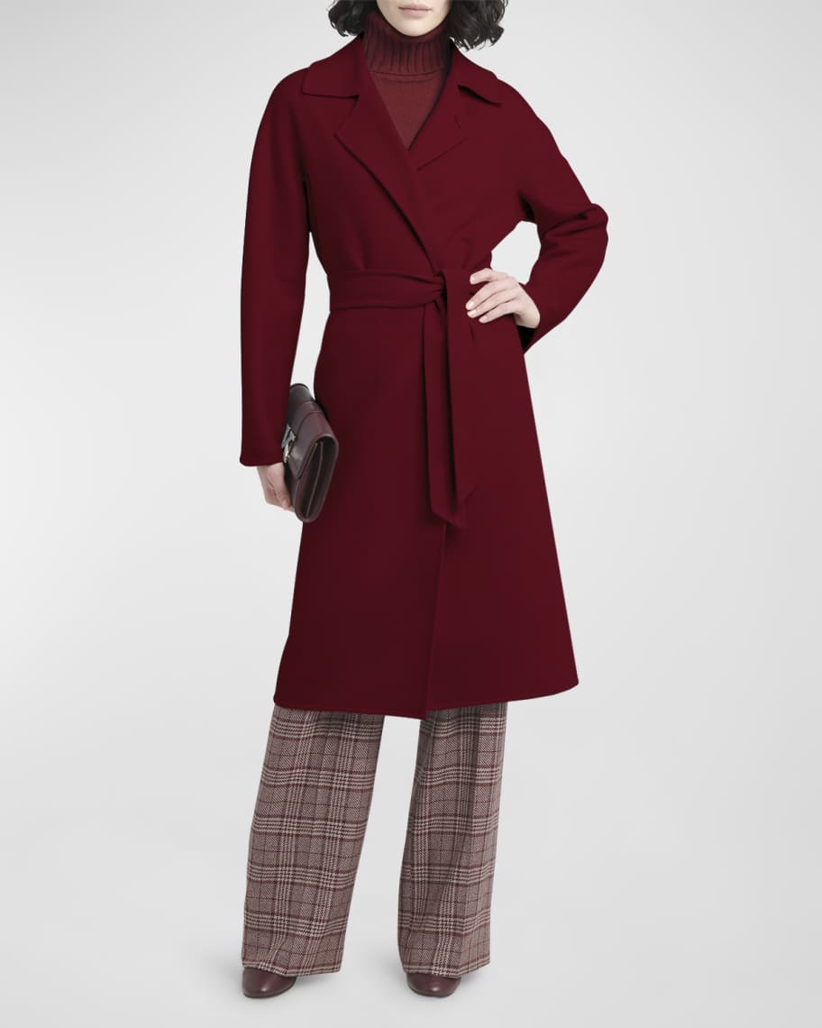 Kiton Belted Cashmere Wrap Coat | Neiman Marcus