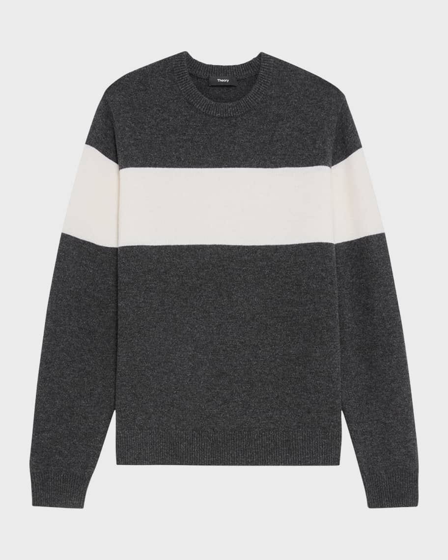 Theory Men's Hilles Stripe Sweater in Montana Wool | Neiman Marcus