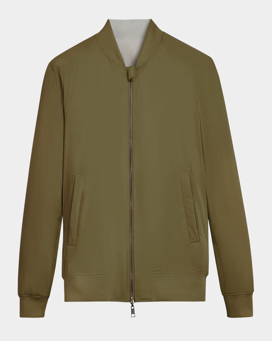 Bugatchi Men's Full-Zip Bomber Jacket | Neiman Marcus