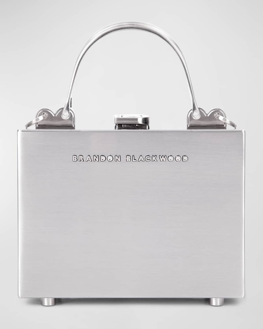 Brandon Blackwood Kendrick Mini Trunk Stainless Steel Top-Handle Bag ...
