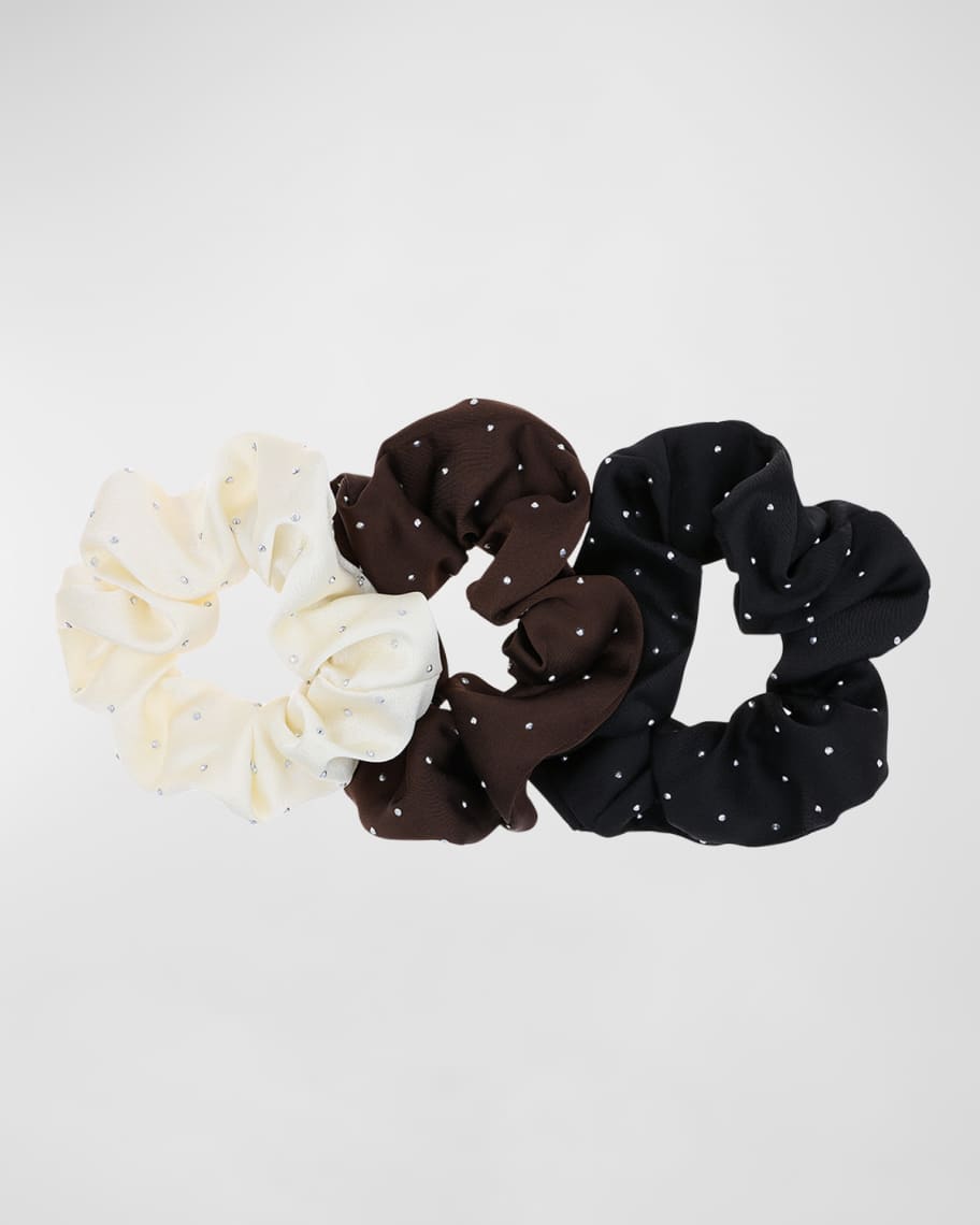 L. Erickson Marin Embellished Scrunchies, Set of 3 | Neiman Marcus