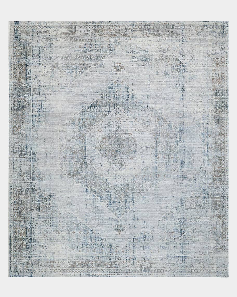 Exquisite Rugs x THE MET Vintage Loom Beige & Blue Runner, 2' x 12 ...