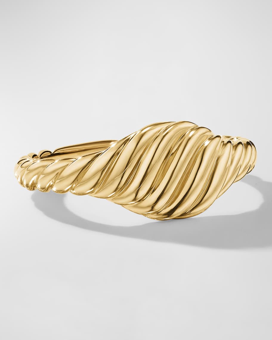 David Yurman Sculpted Cable Pinky Ring in 18K Gold, 7mm, Size 3.5 ...