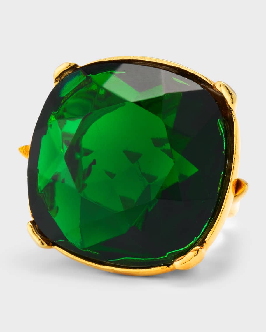 Kenneth Jay Lane Emerald Stone Statement Ring | Neiman Marcus