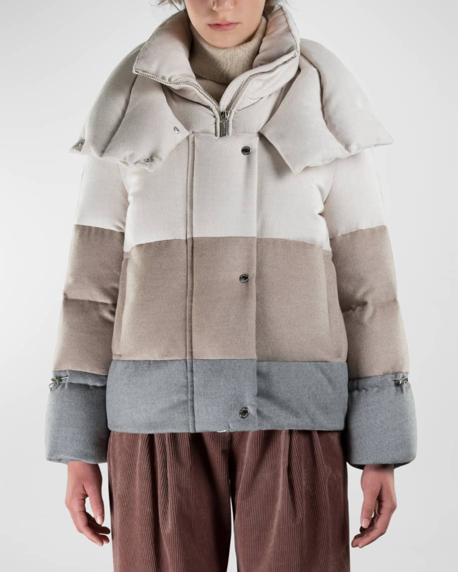 MooRER Madeira Colorblock Puffer Jacket | Neiman Marcus