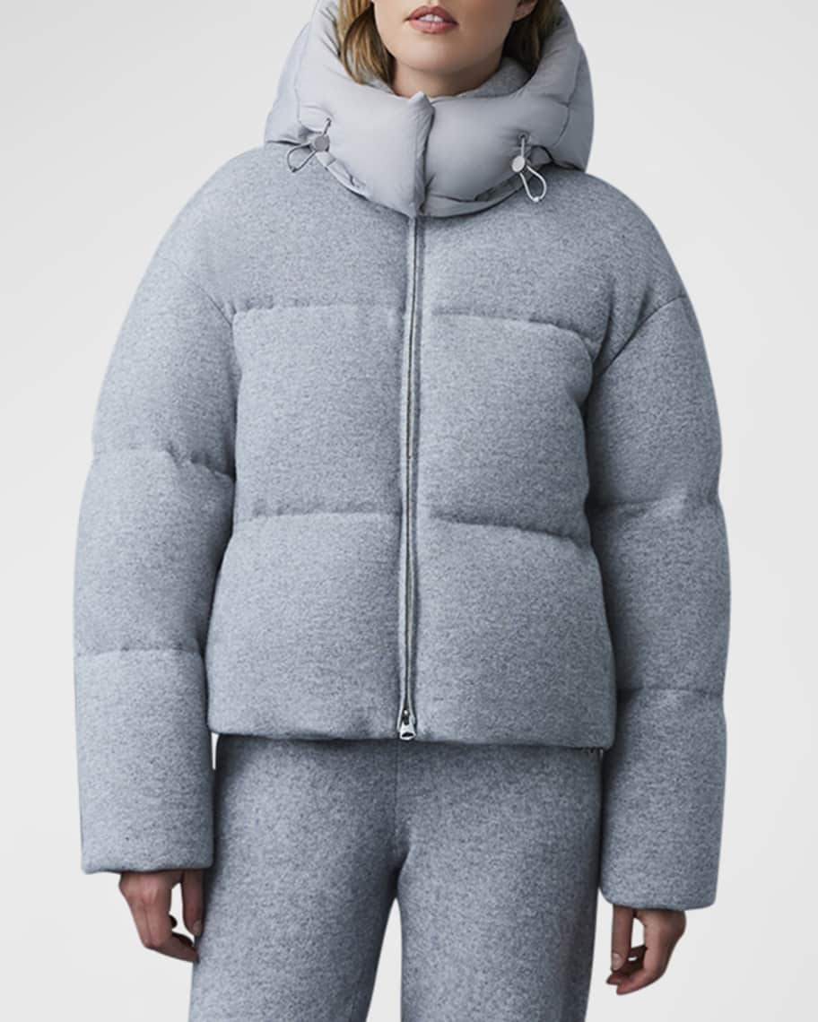 Mackage Tessy-K Medium Down Puffer Jacket with Cashmere Blend Shell ...