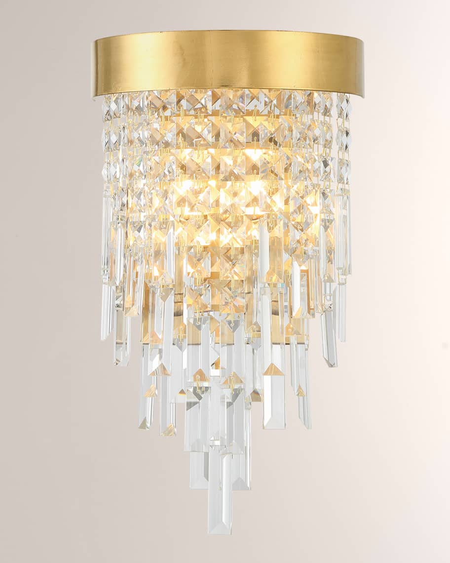 Crystorama Winfield 2-Light Antiqued Gold Wall Mount | Neiman Marcus