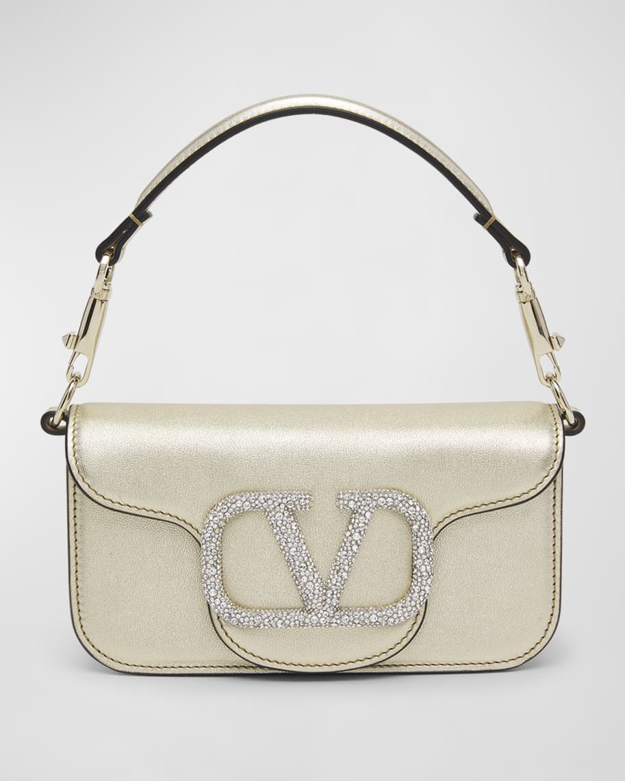 Valentino Garavani Loco Small VLOGO Metallic Shoulder Bag | Neiman Marcus