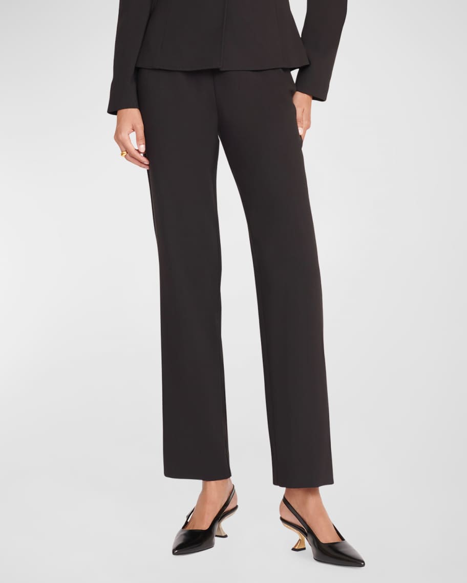 STAUD Caleb High-Waist Straight-Leg Pants | Neiman Marcus