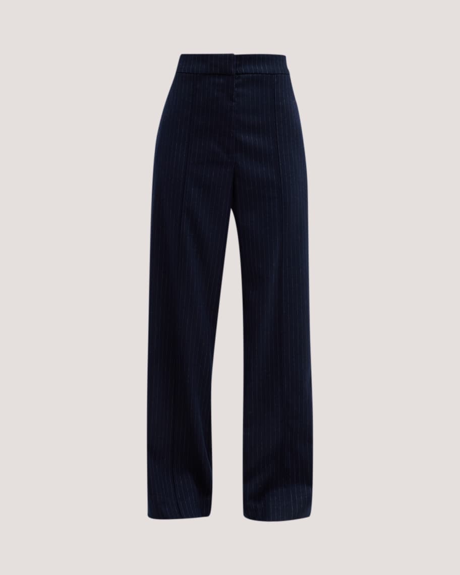 Brochu Walker Olena Straight-Leg Pinstripe Pants | Neiman Marcus