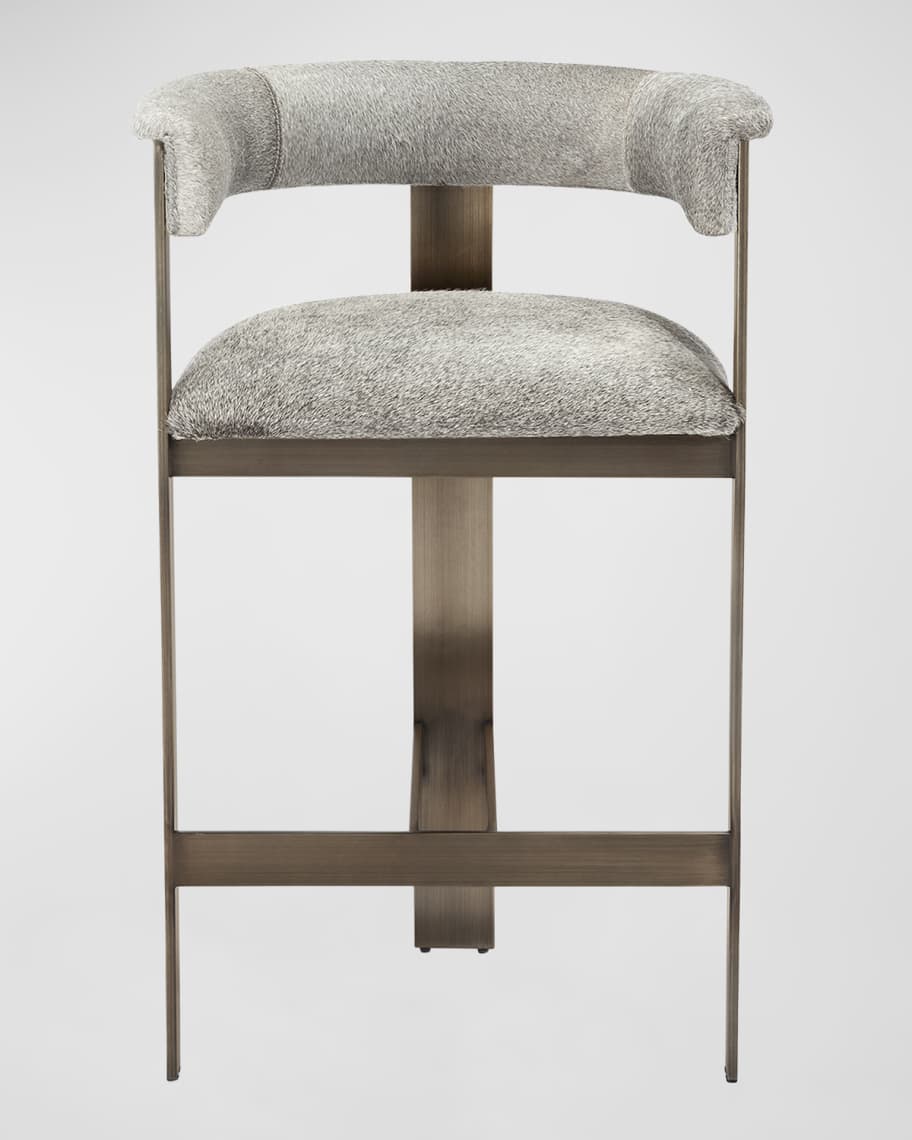 Interlude Home Darcy Hide 27" Counter Stool | Neiman Marcus