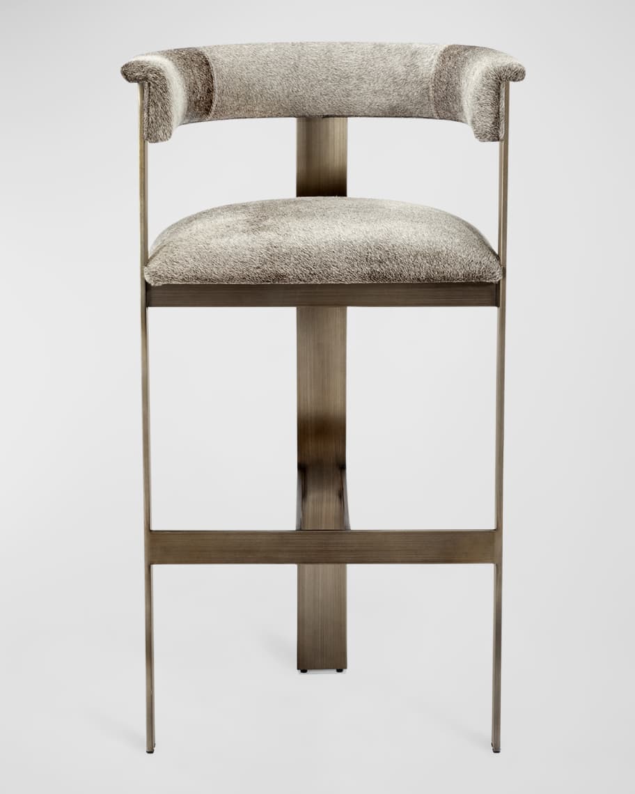 Interlude Home Darcy Hide 30" Bar Stool | Neiman Marcus