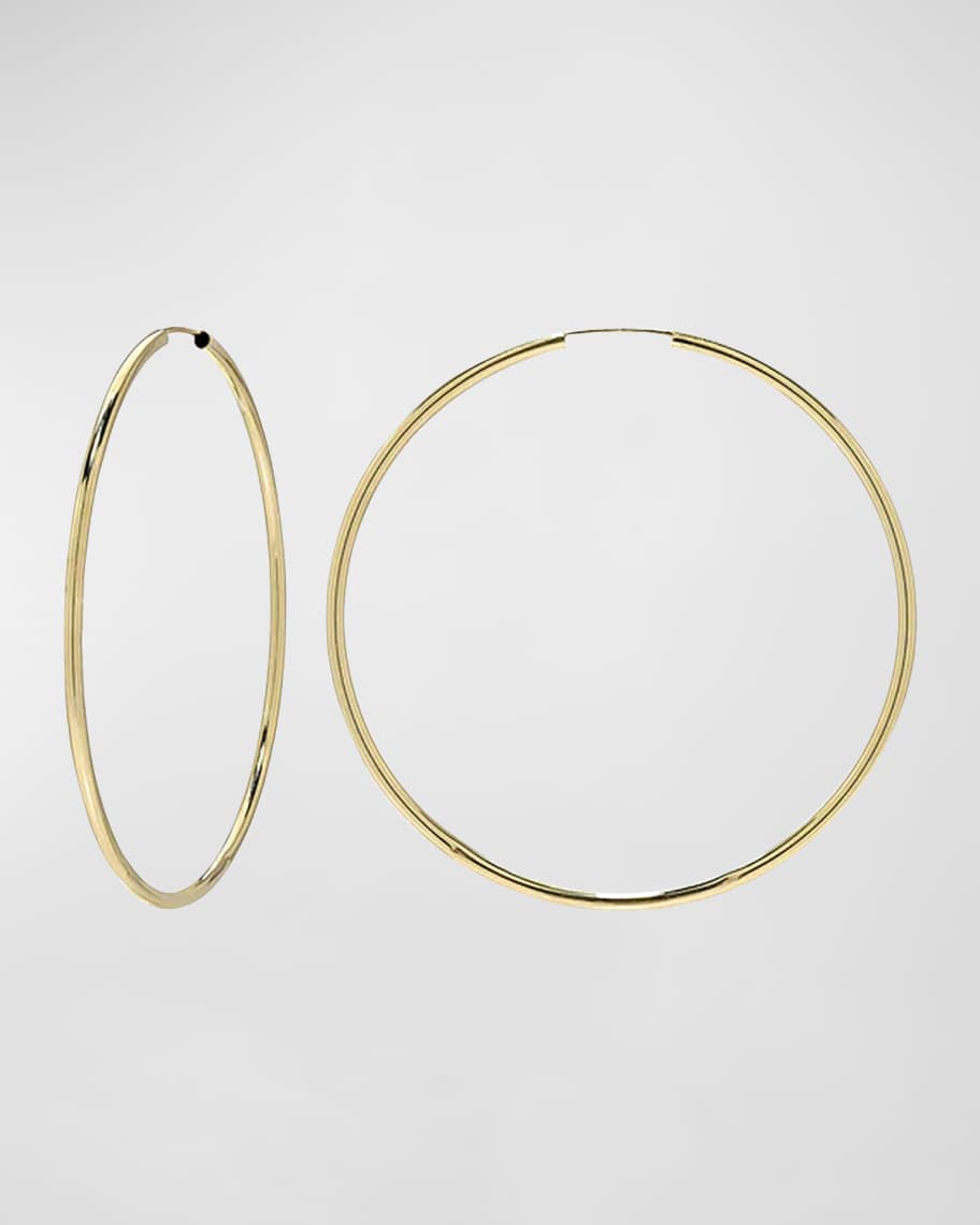 Zoe Lev Jewelry 14K Gold Large Thread Hoop Earrings | Neiman Marcus