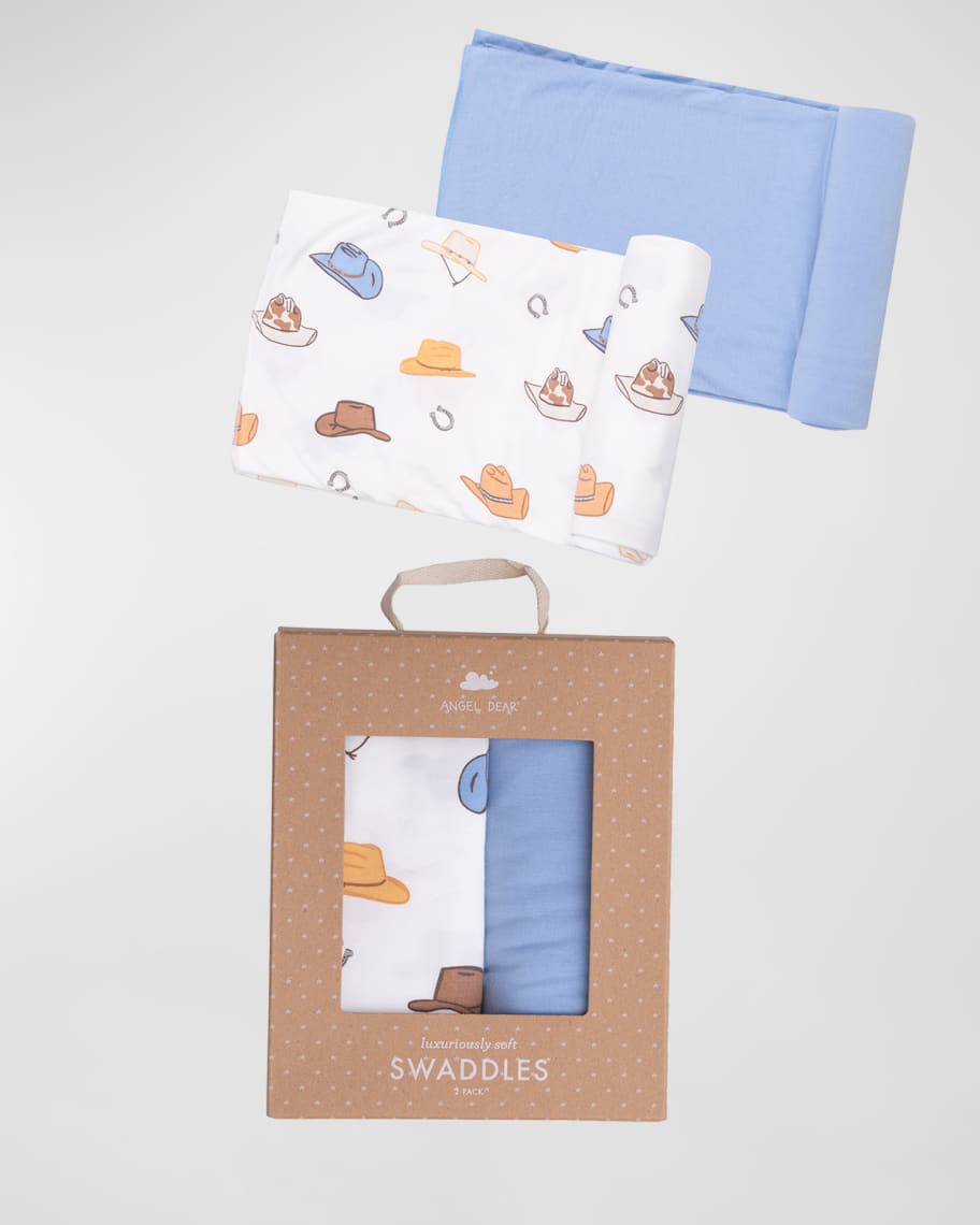 Angel Dear Boy's Cowboy 2-Piece Swaddle Set | Neiman Marcus