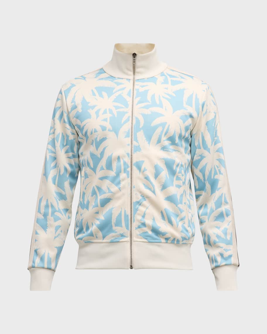 Palm Angels Men's Allover Palm-Print Track Jacket | Neiman Marcus