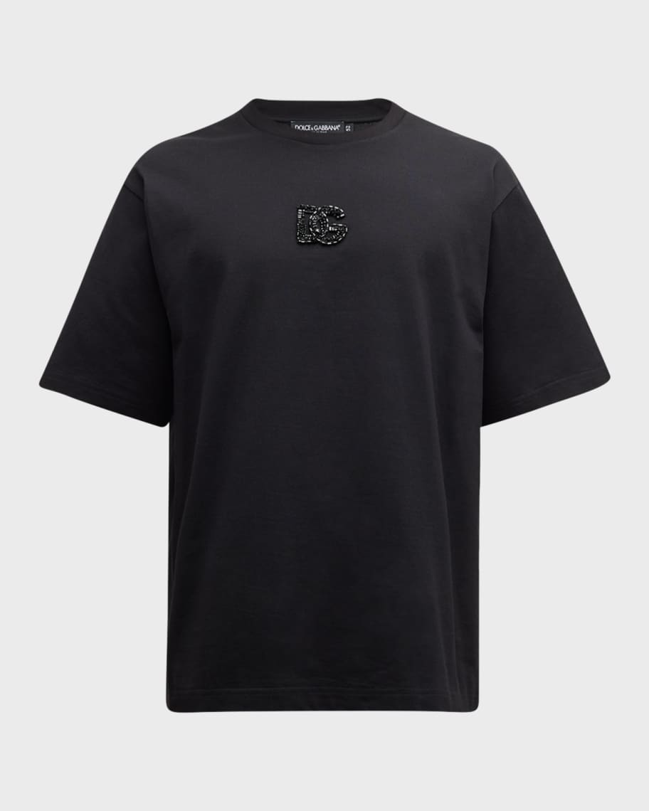 Dolce&Gabbana Men's Beaded DG T-Shirt | Neiman Marcus