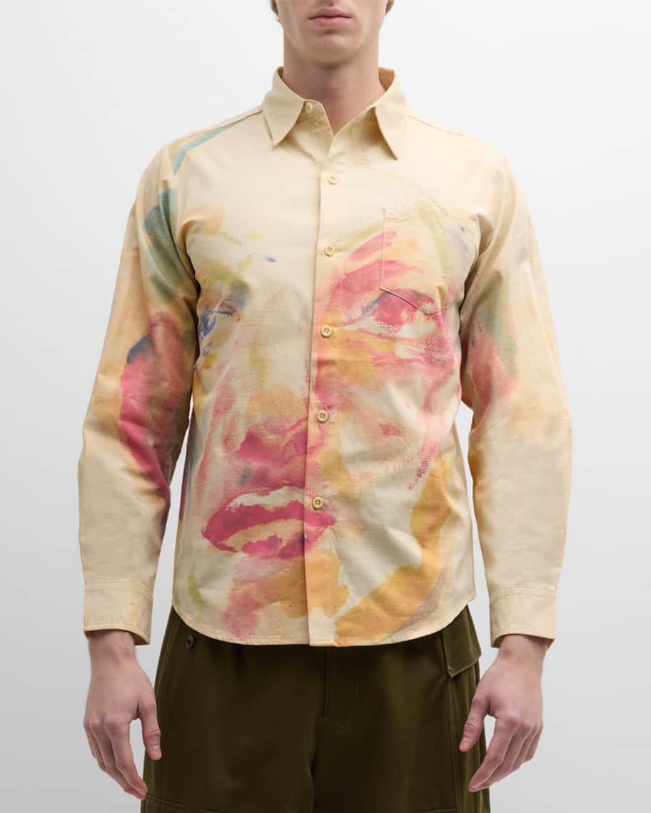 KidSuper Men's Printed Button-Down Shirt | Neiman Marcus