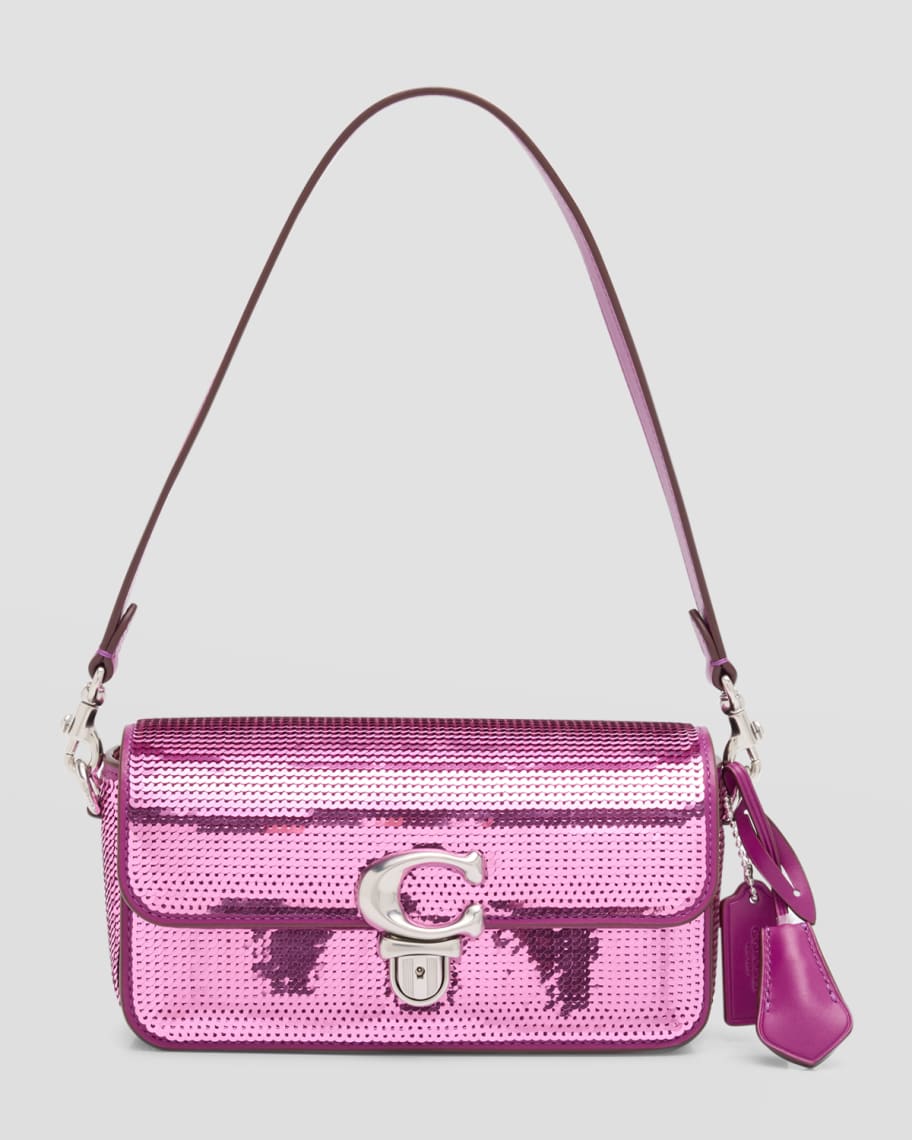 Coach Studio Sequin Shoulder Bag | Neiman Marcus
