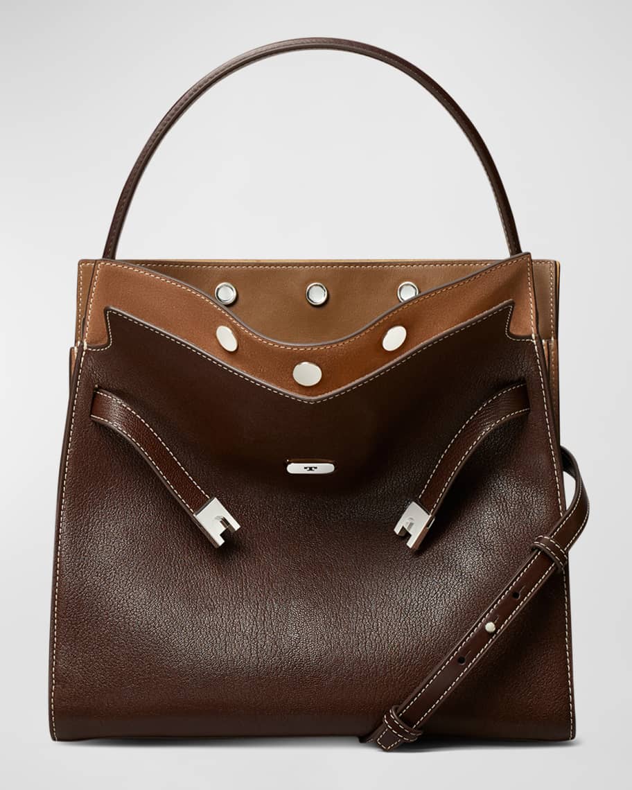 Tory Burch Lee Radziwill Textured Double Shoulder Bag | Neiman Marcus