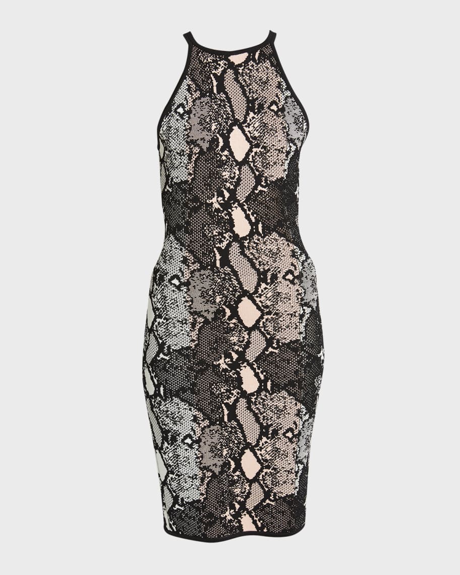 Balmain Pastel Python Body-Con Dress | Neiman Marcus