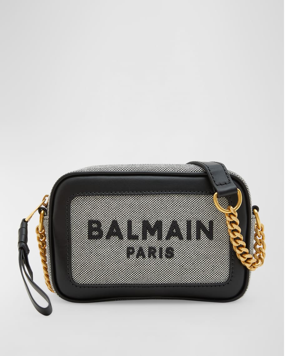 Balmain B Army Camera Bag in Canvas and Leather | Neiman Marcus