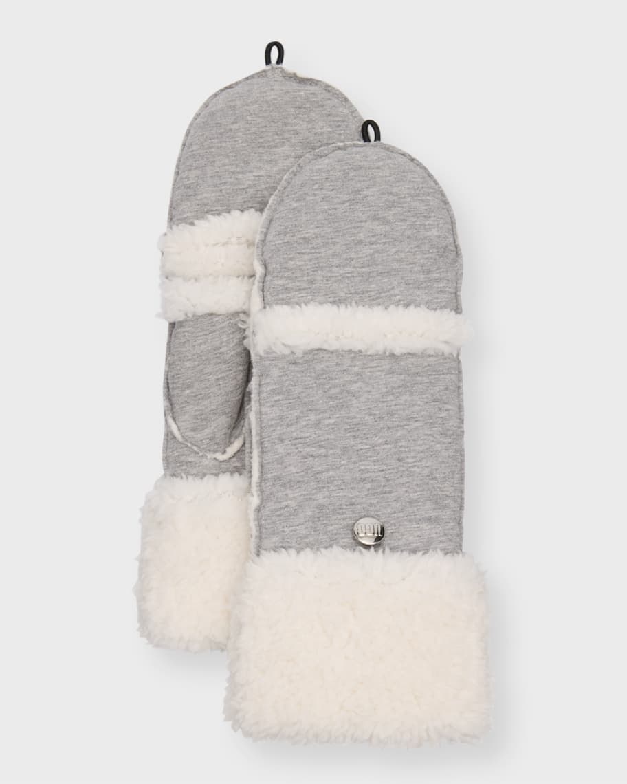 UGG Bonded Fleece Fold-Over Mittens | Neiman Marcus