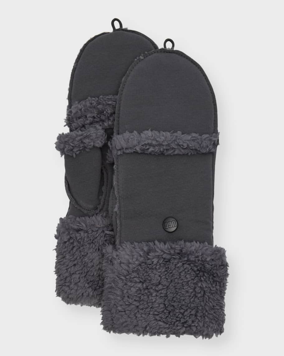 UGG Bonded Fleece Fold-Over Mittens | Neiman Marcus