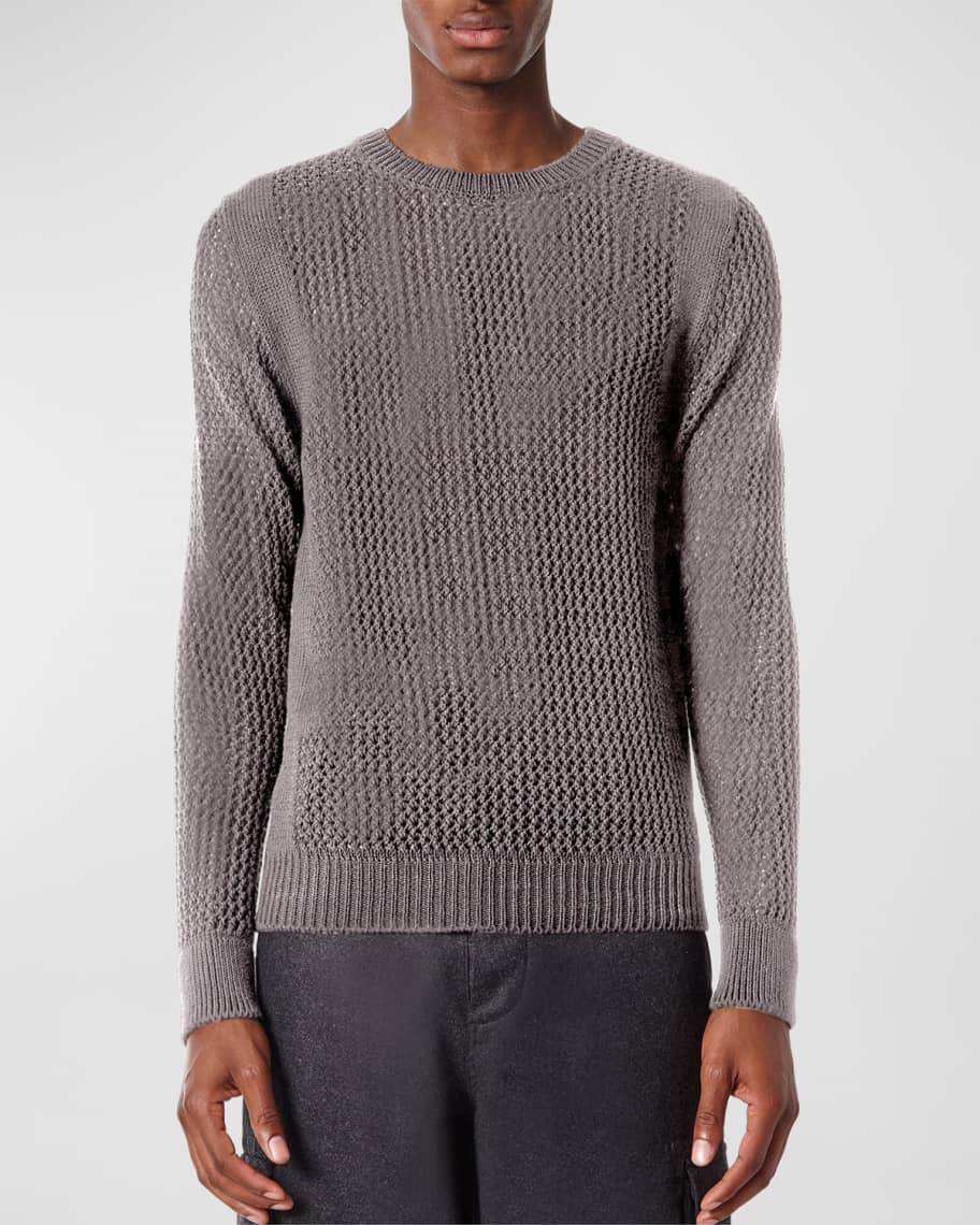 TEDDY VONRANSON Men's Open Work Sweater | Neiman Marcus