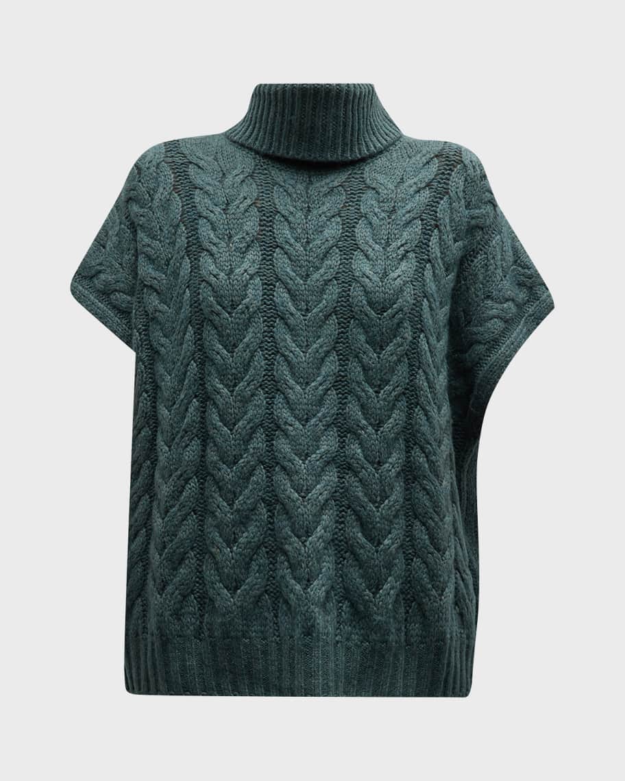 Splendid Abbott Short-Sleeve Cashblend Cable Sweater | Neiman Marcus