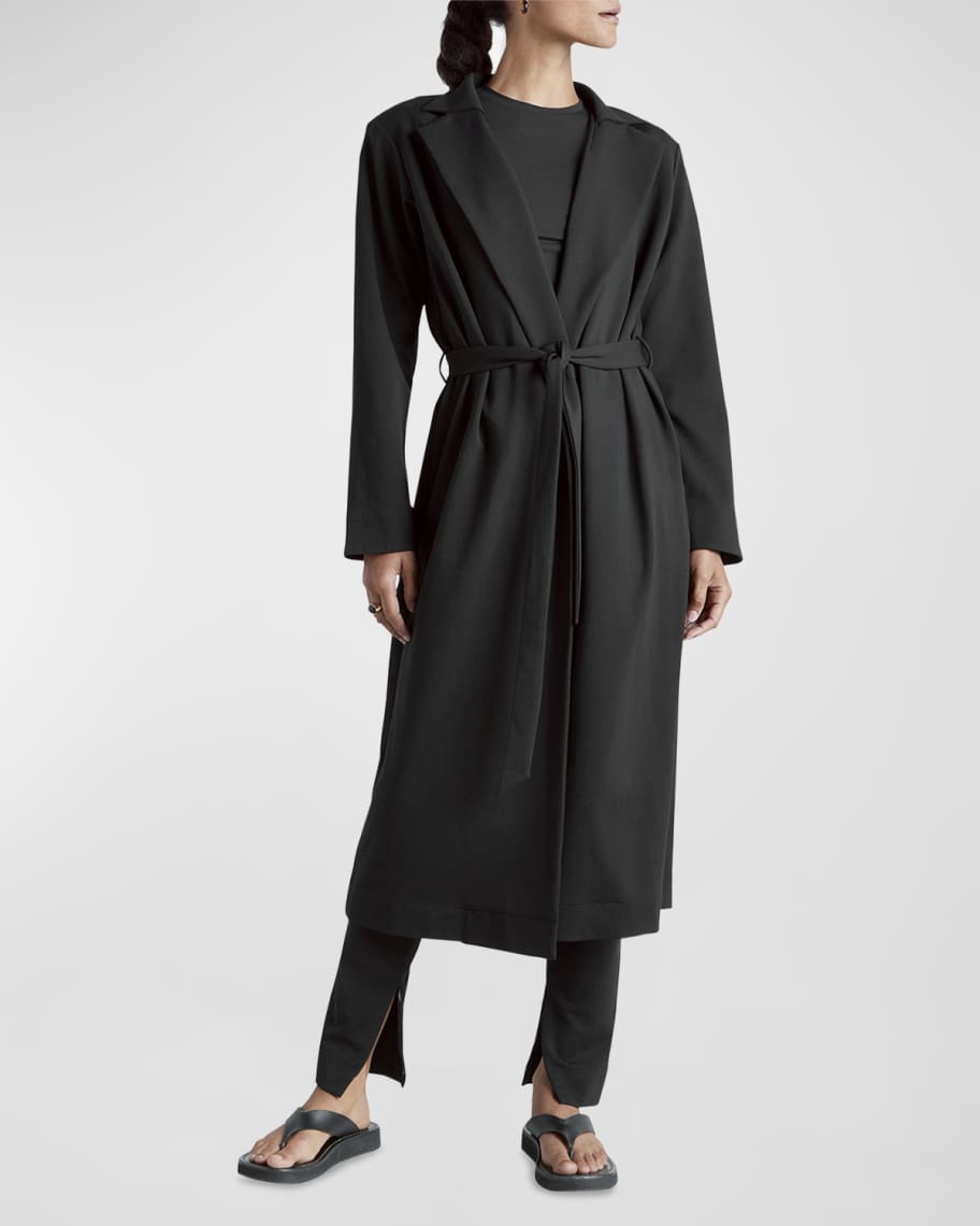 Splendid x Kate Young Wool-Blend Wrap Coat | Neiman Marcus