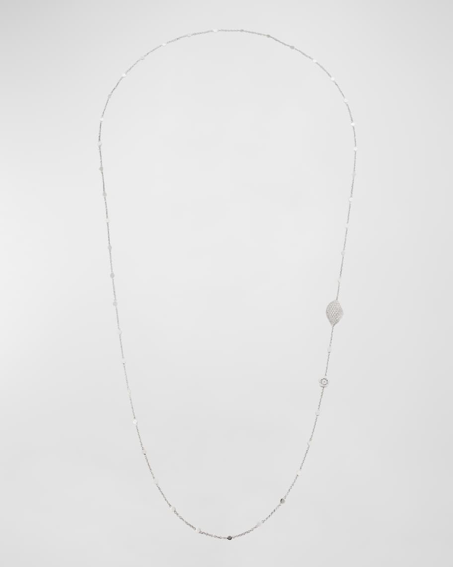 Pasquale Bruni Aleluia 18K White Gold Necklace with Diamond Pave ...