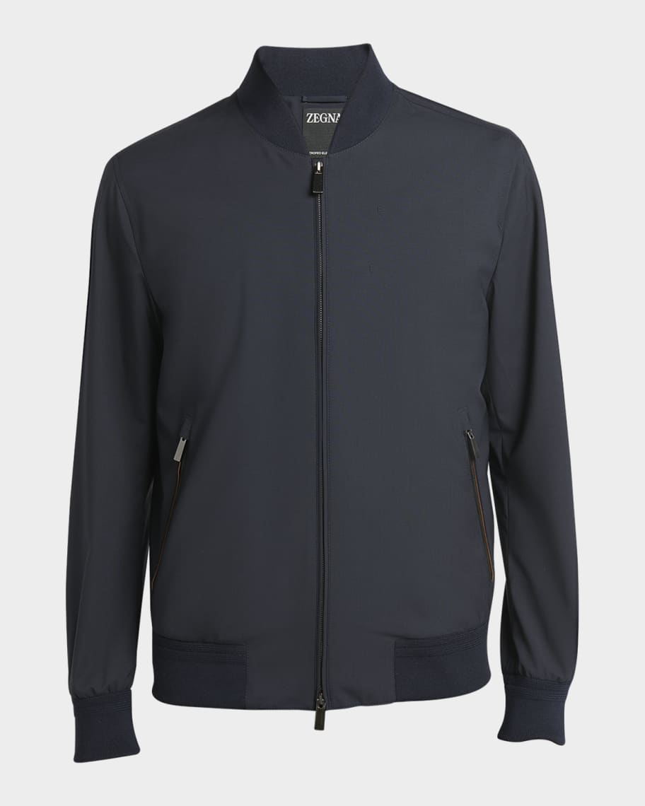 ZEGNA Men's Elements Wool Bomber Jacket | Neiman Marcus