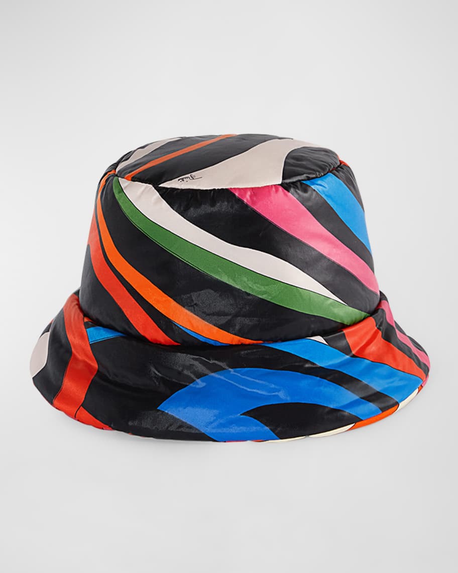 Pucci Patterned Nylon & Silk Twill Bucket Hat | Neiman Marcus