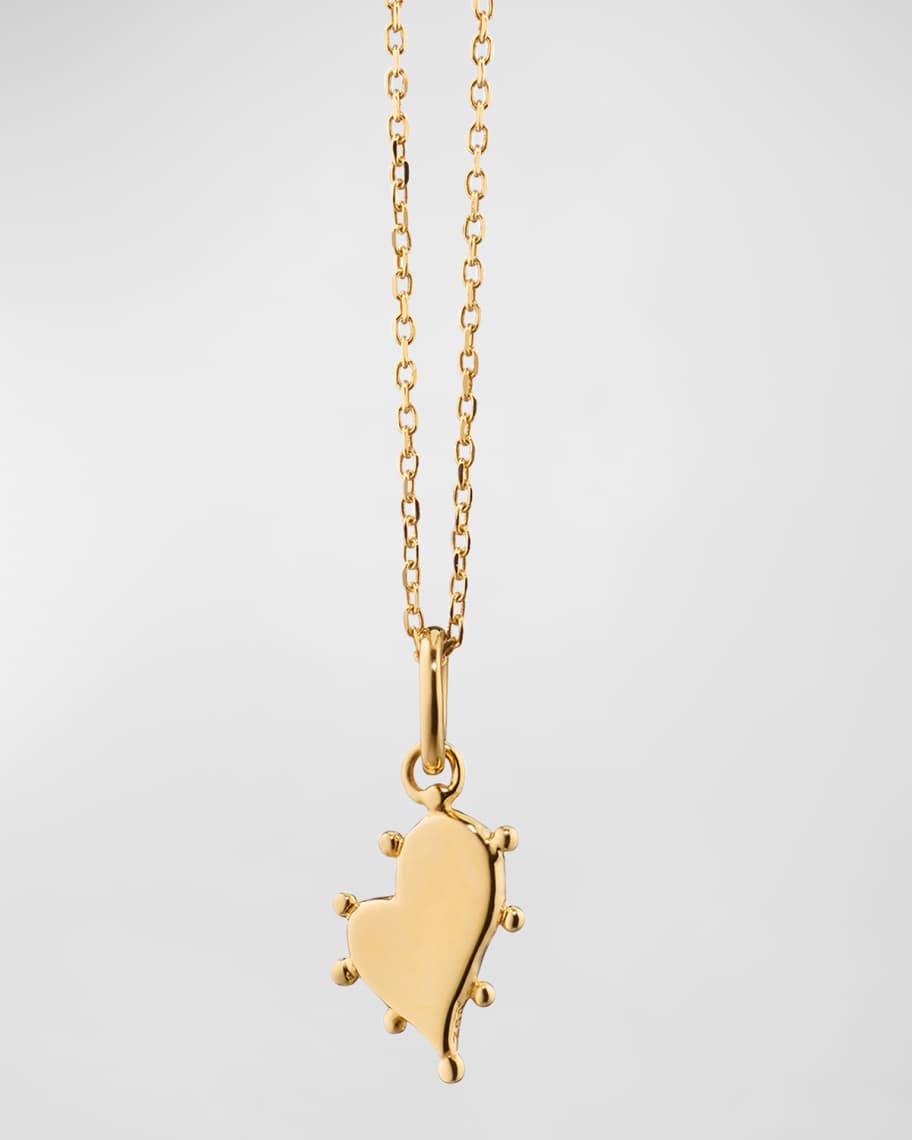 Monica Rich Kosann 18K Yellow Gold Petite Heart Pendant Necklace ...