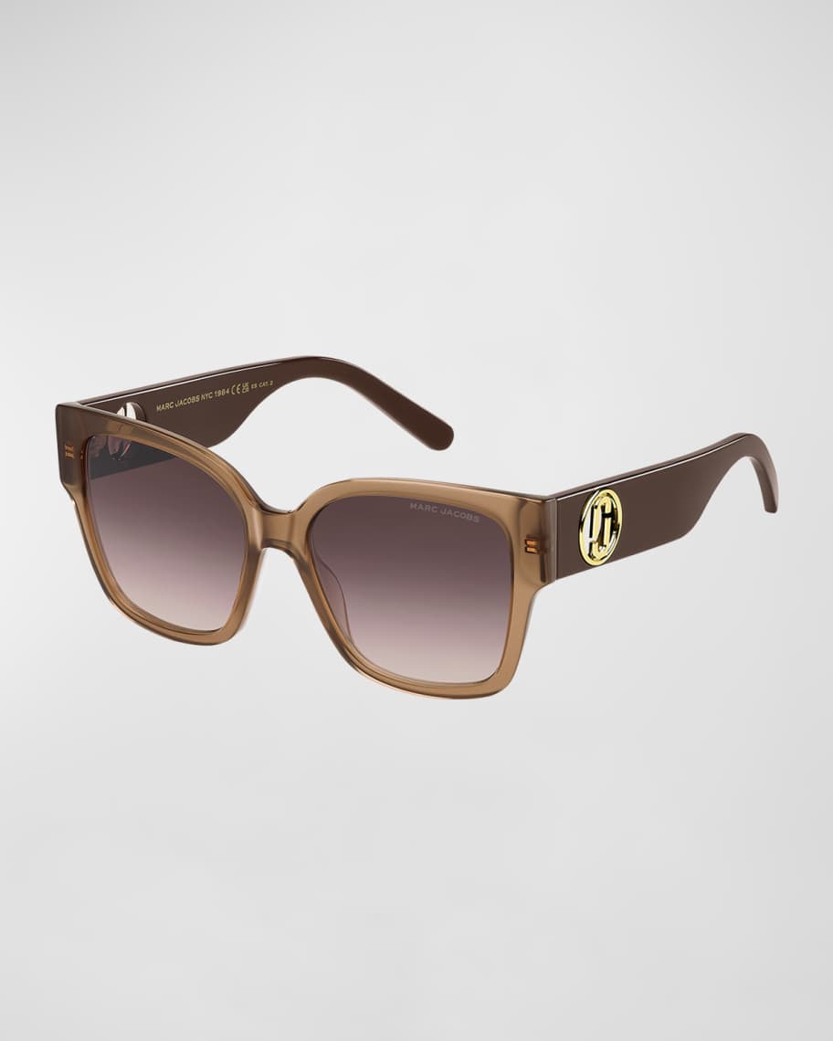 Marc Jacobs Gradient Acetate & Metal Square Sunglasses | Neiman Marcus