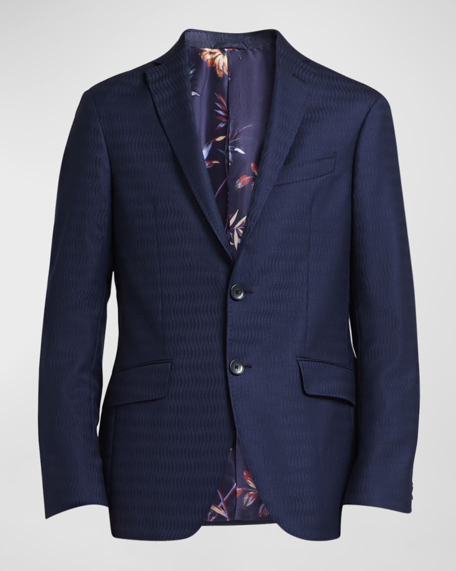 Etro Men's Wavy Jacquard Suit Jacket | Neiman Marcus