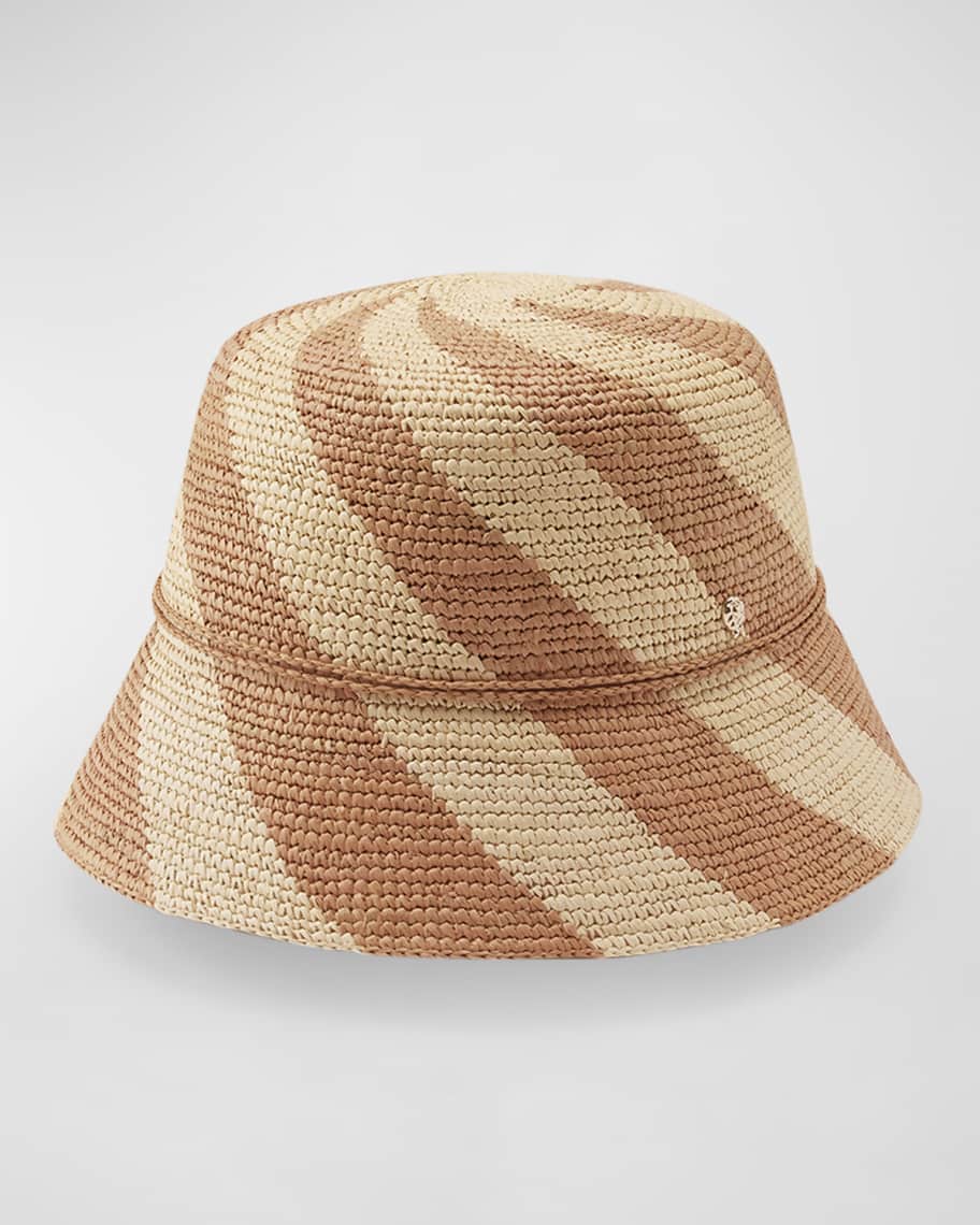 Helen Kaminski Argent Swirl Toquilla Palm Bucket Hat | Neiman Marcus