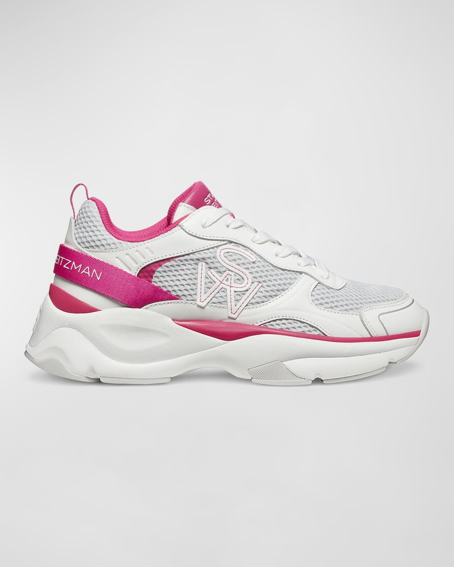 Stuart Weitzman SW Leather Trainer Sneakers | Neiman Marcus